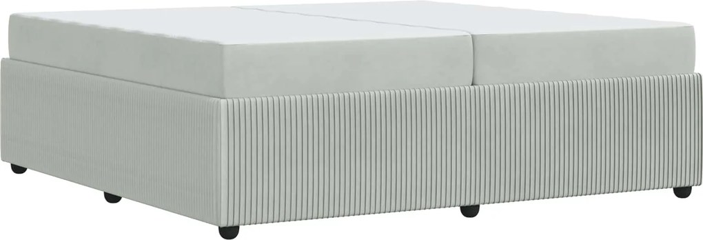 Rám postele Světle šedá 200 x 200 cm textil 3398438