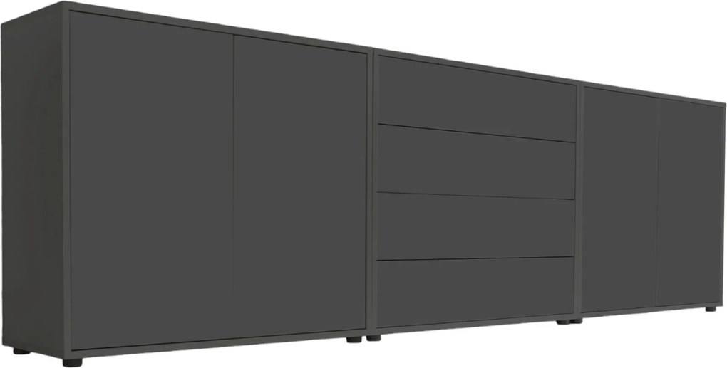 XXXLutz ŠIROKÁ KOMODA, antracitová, 237/73/33 cm MID.YOU - Široké komody - 001067002603