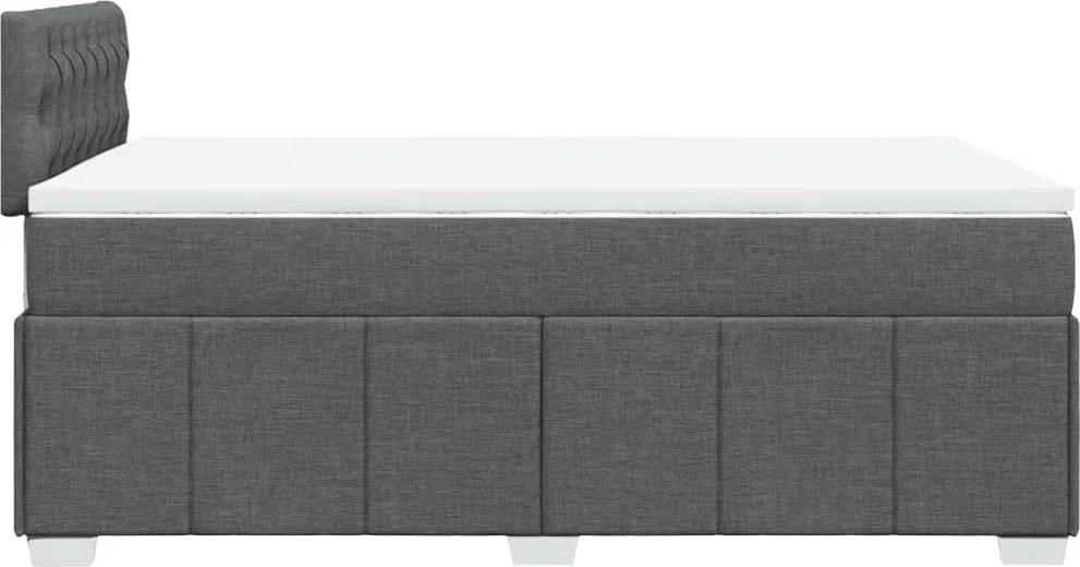 Box spring postel s matrací tmavě šedá 120x200 cm textil 3289343