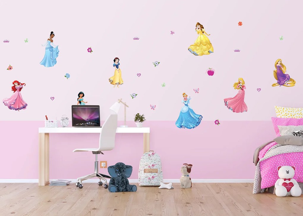 Dětská samolepka na zeď Disney Kreslené Princezny | 65 x 85 cm | DDK1722