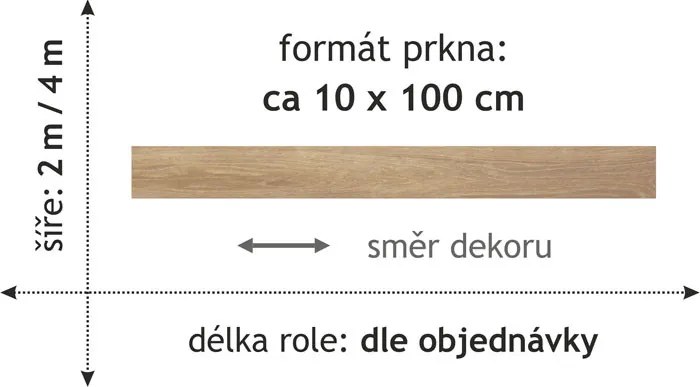 Beaulieu International Group, PVC podlaha - lino Master X 2960, na míru, šíře 4m, hnědá, bez podkladu, chodba / předsíň