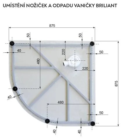 Arttec - Masážní sprchový box BRILIANT model 4 čirý