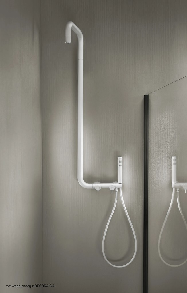 Deante Silia, sprchový sloup se sprchovou baterií, bílá, NQS_A4XM