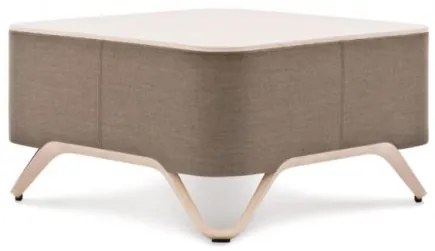 profim Konferenční stolek SoftBox S2 Deska stolu bílá HPL fólie (LW01) GALERIE - Čalounění profim LÁTKY 3 / CAPTURE, OCEANIC, STEP, SYNERGY Barva kostry - Profim leštěný hliník