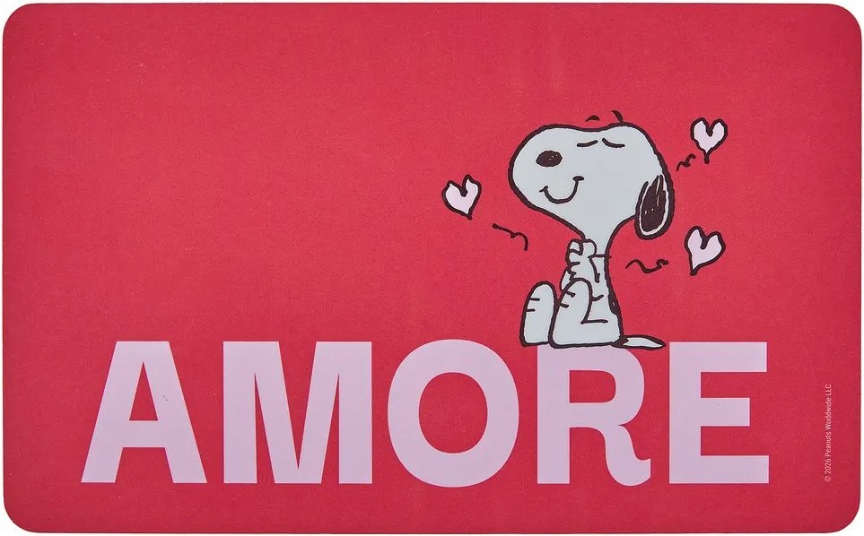 PEANUTS Snídaňové prkénko "Amore" - červená