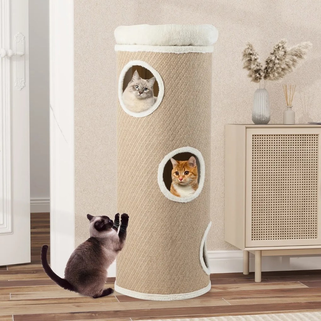 Costway 4 Tier Multi-Cat House Zvýšený útulek pro domácí mazlíčky