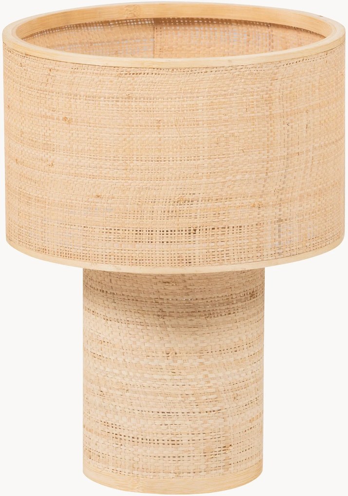 Ručně tkaná stolní lampa z rafie Syro
