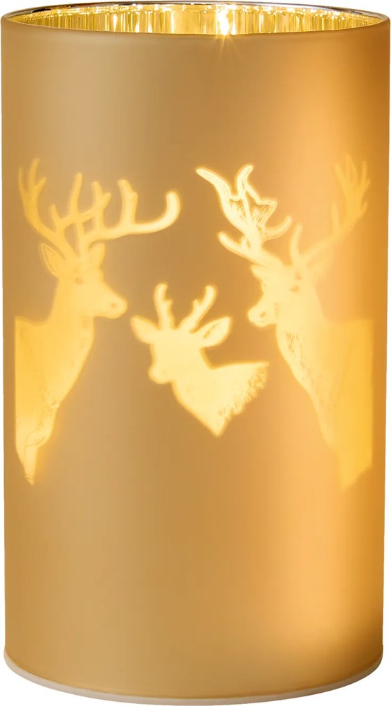 Livarno® LED svícen se svíčkou (zlatá)
