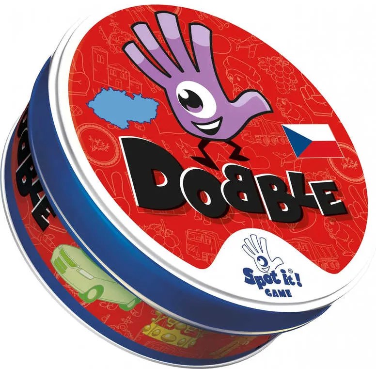 ASMODEE Hra postřehová Dobble Česko plechová krabička *SPOLEČENSKÉ HRY* asdobcze01