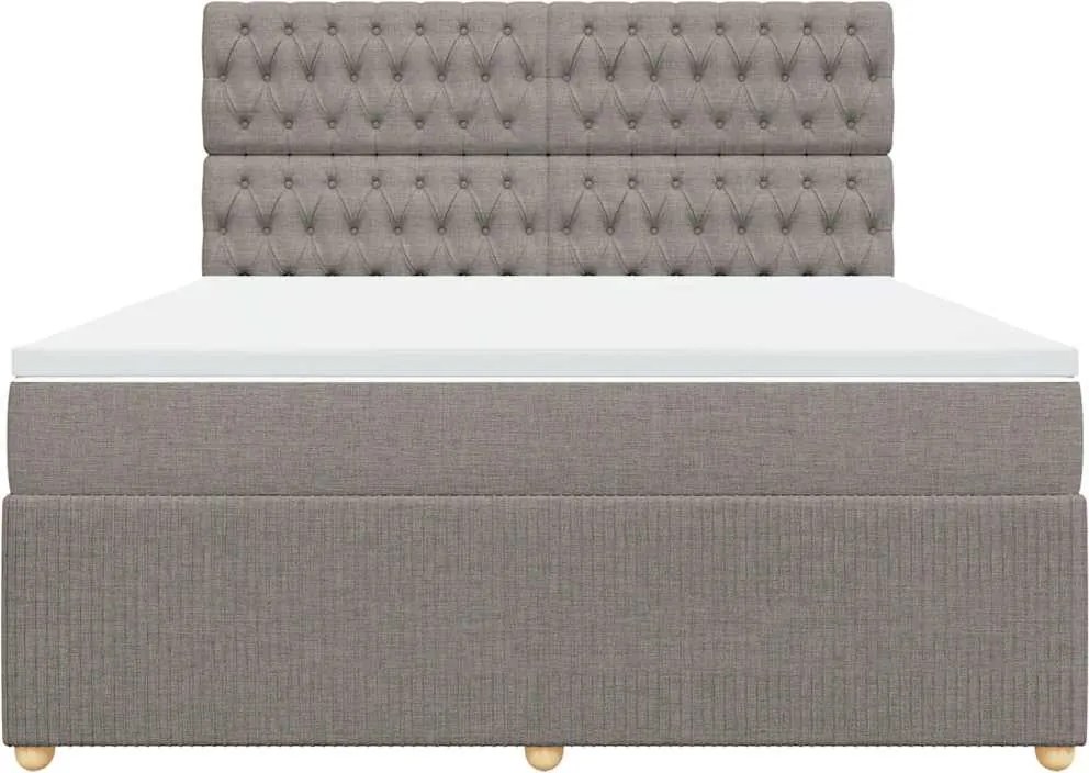 Box spring postel s matrací taupe 180x200 cm textil 3294446