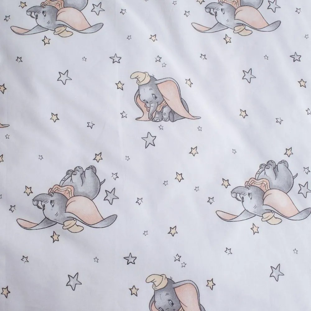 Jerry Fabrics s. r. o. Povlečení bavlněné do postýlky 135x100+40x60 - Dumbo "Grey" baby