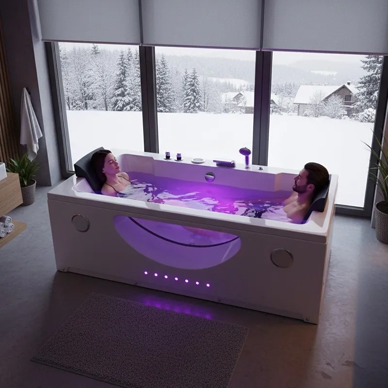 BPS-koupelny Hydromasážní vířivá vana Levante 659 180x90 s ohřevem vody