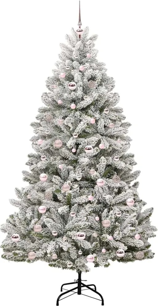 Umělý vánoční stromeček 210 cm 300 LED Teplá bílá PVC a ocel 3395759
