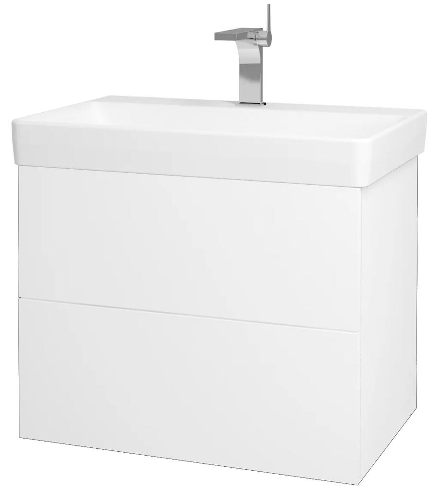 Dřevojas Koupelnová skříň VARIANTE SZZ2 70 Varianta: N01 Bílá lesk / N07 Stone