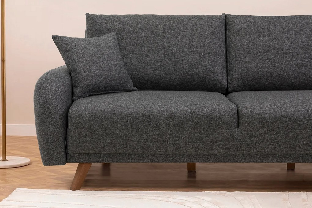 Hanah Home Rohová pohovka HERA antracitová pravá 297 cm