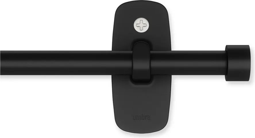 Matně černá ocelová roztažitelná garnýž 40 - 71 cm Adhera – Umbra