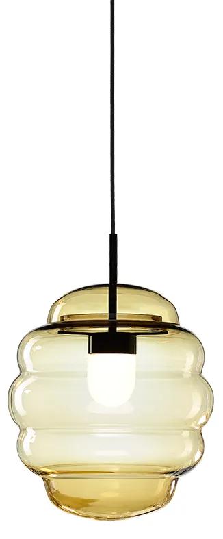 Bomma Luxusní závěsné svítidlo Blimp small, ø 30 cm Barva skla: černá montura, amber