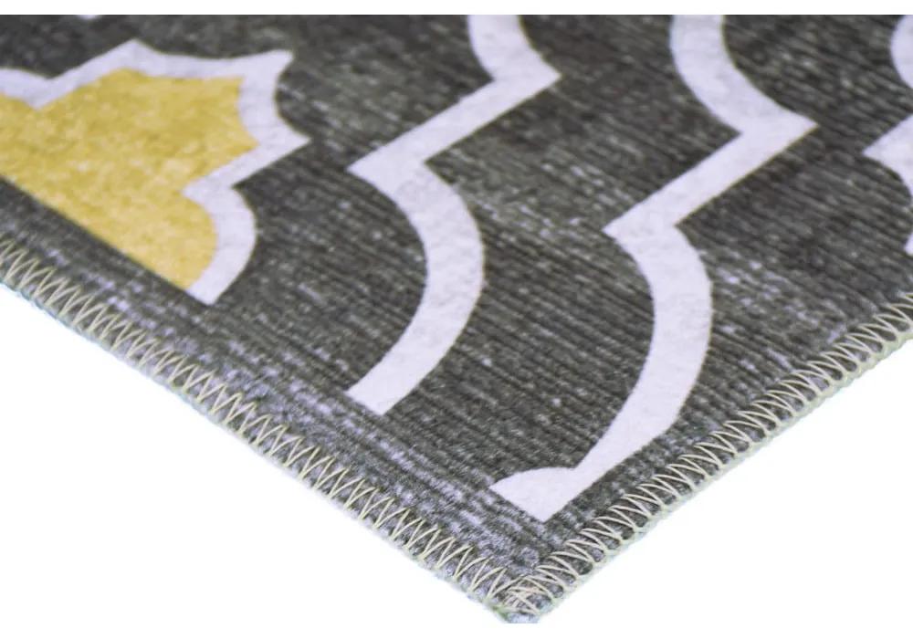 Žluto-šedý pratelný koberec 150x80 cm - Vitaus