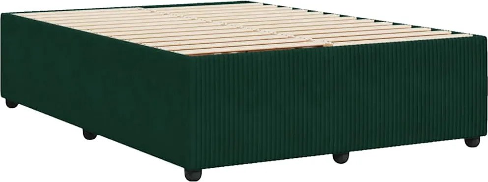 Rám postele bez matrace tmavě zelená 160 x 200 cm samet 3285021