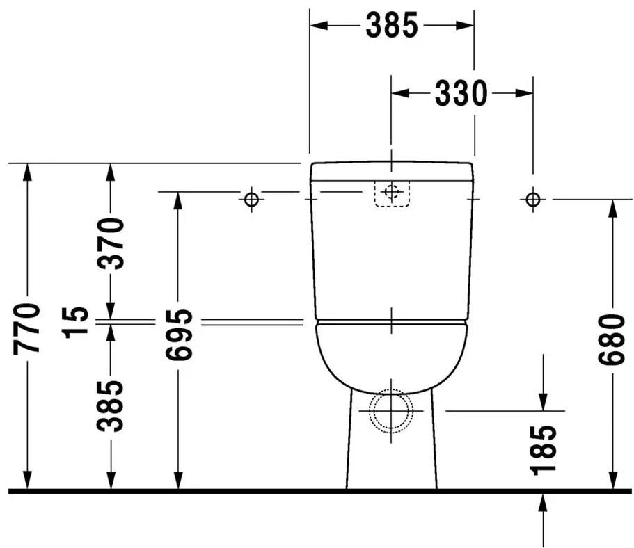 Duravit D-Code - WC kombi mísa, rovný odpad 21110900002