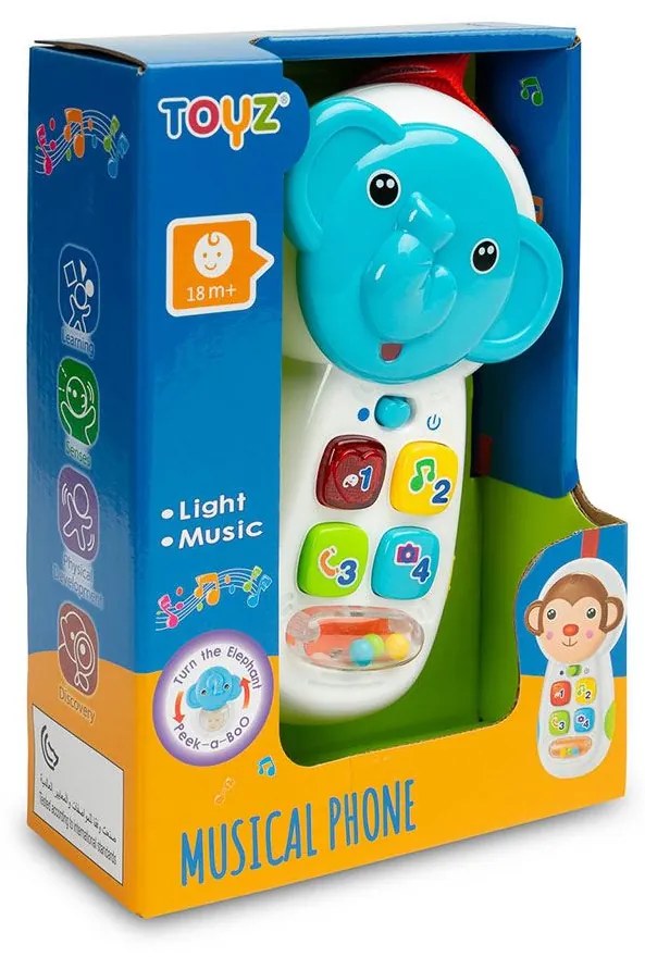 Dětská edukační hračka Toyz telefon slon