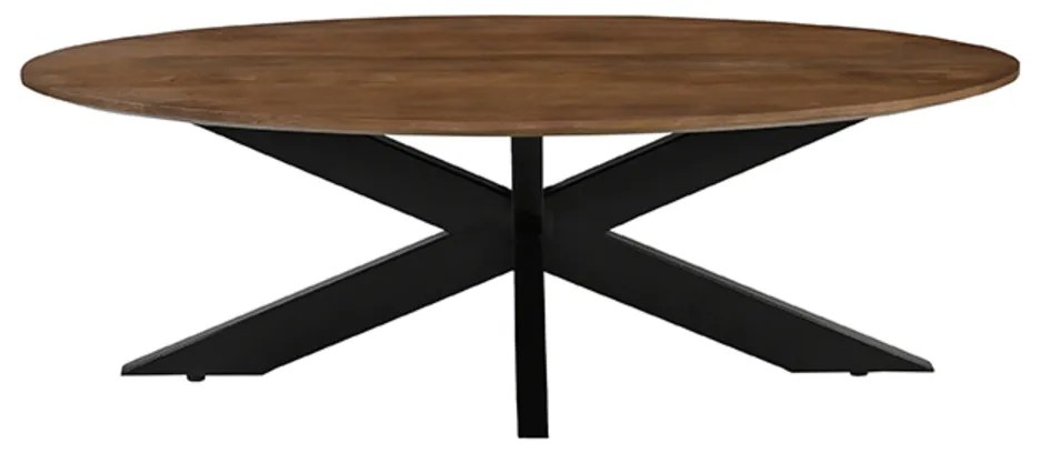 LABEL51 Konferenční stolek JAMES hnědá 130 cm