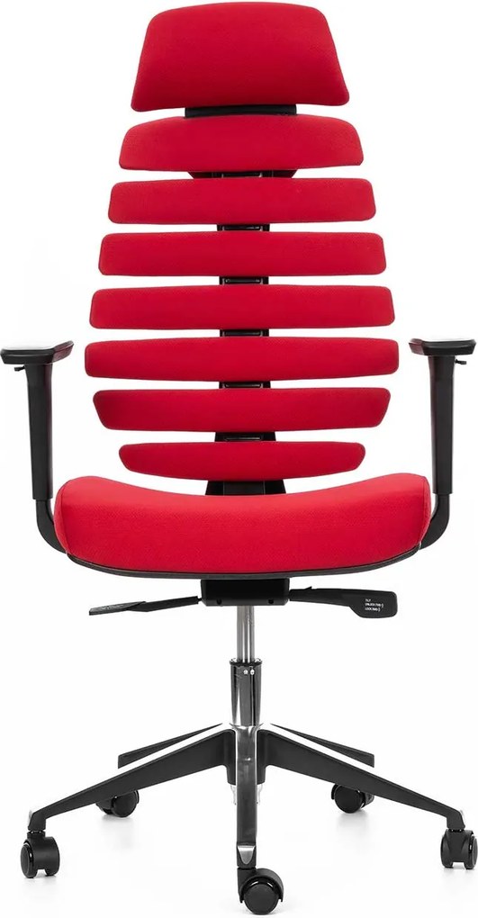 MERCURY Ergonomická kancelářská židle LOMAX - červená látka / nosnost 150 kg