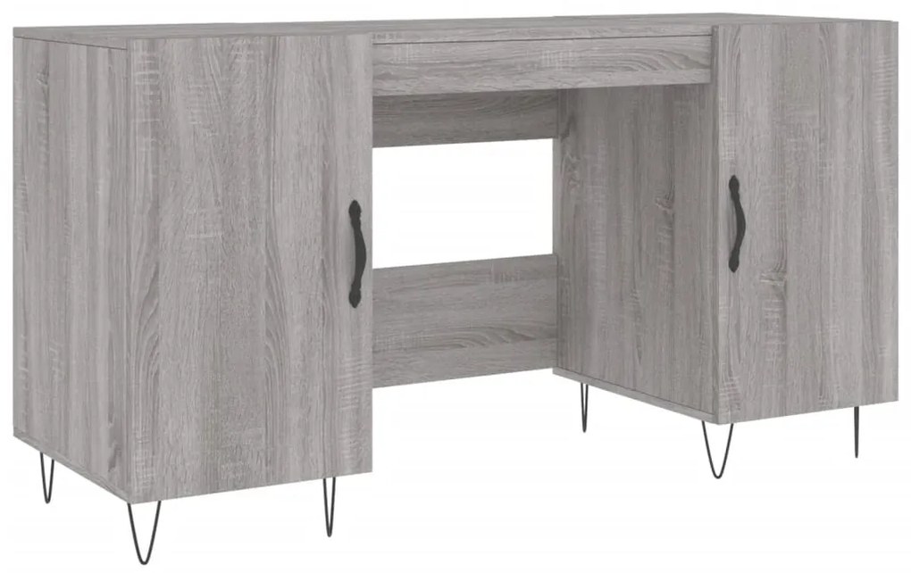 Psací stůl šedý sonoma 140 x 50 x 75 cm kompozitní dřevo