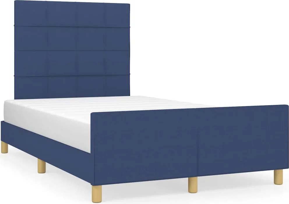 Rám postele bez matrace modrá 120x200 cm textil 3125047