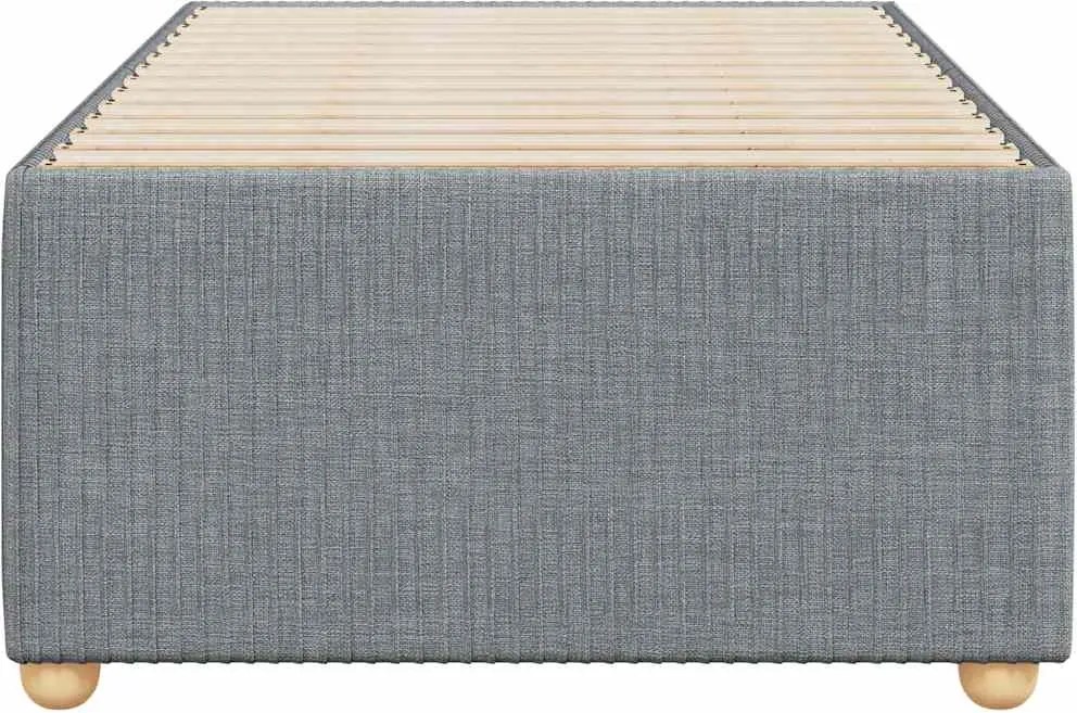 Rám postele bez matrace světle šedá 100 x 200 cm textil 3284914