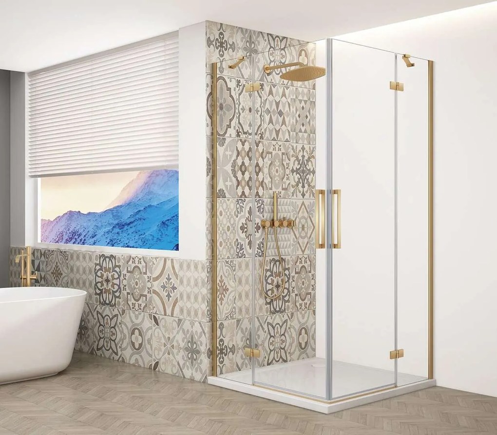 Gelco Trinity - Sprchový kout 120x110 cm, čiré sklo/zlatá GT2211-12C-G