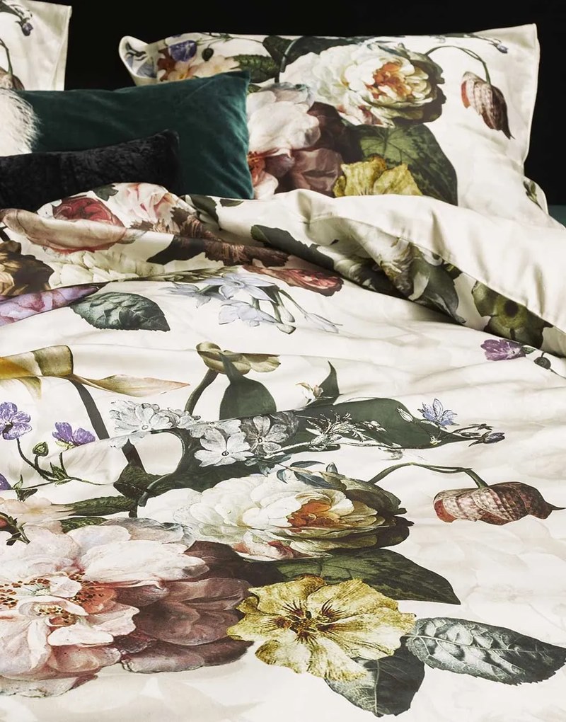 Essenza Luxusní povlečení Fleur ecru 140x200, 70x90 - 100% bavlněný satén