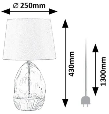 Rabalux 74228 - Stolní lampa APOLONIA 1xE27/40W/230V šedá