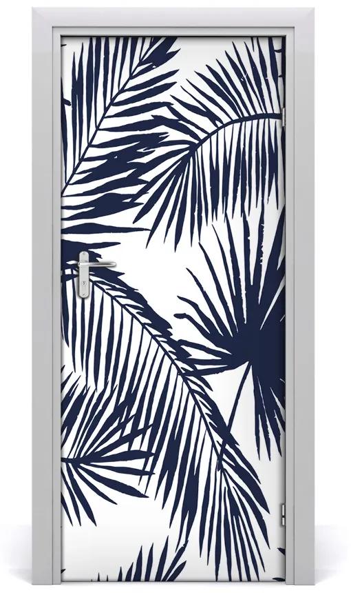 Samolepící fototapeta na dveře listy palmy 75x205 cm