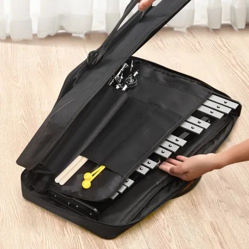 32 Note Glockenspiel xylofonový zvonek s paličkami, stojanem a cvičnou podložkou