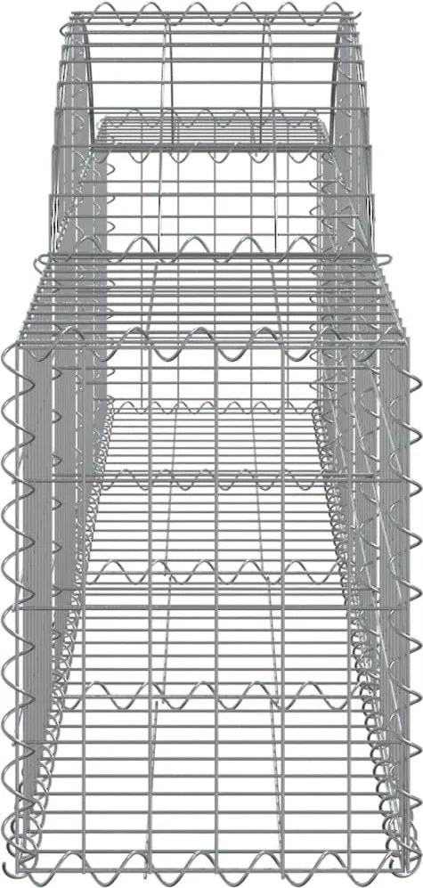 Klenuté gabionové koše 3 ks 200x30x40/60 cm pozinkované železo 3146048