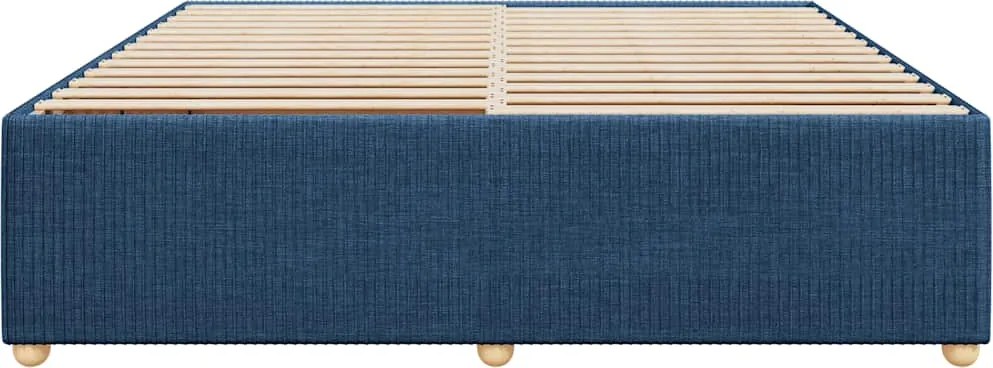 Rám postele bez matrace modrý 200 x 200 cm textil 3284969