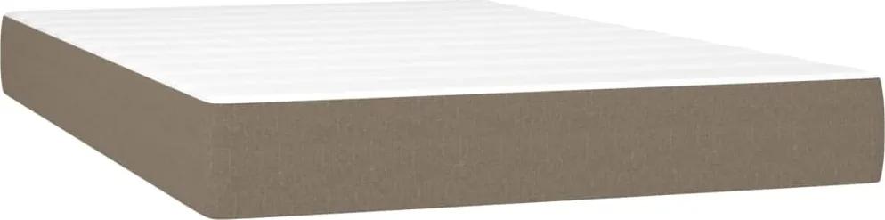 vidaXL Box spring postel s matrací 120x200 cm textil [3140125] Barva: tmavě hnědá