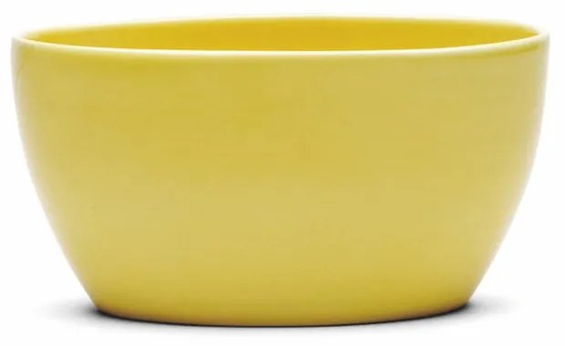 Žlutá oválná kameninová miska Kähler Design Ursula, 17 x 11,5 cm