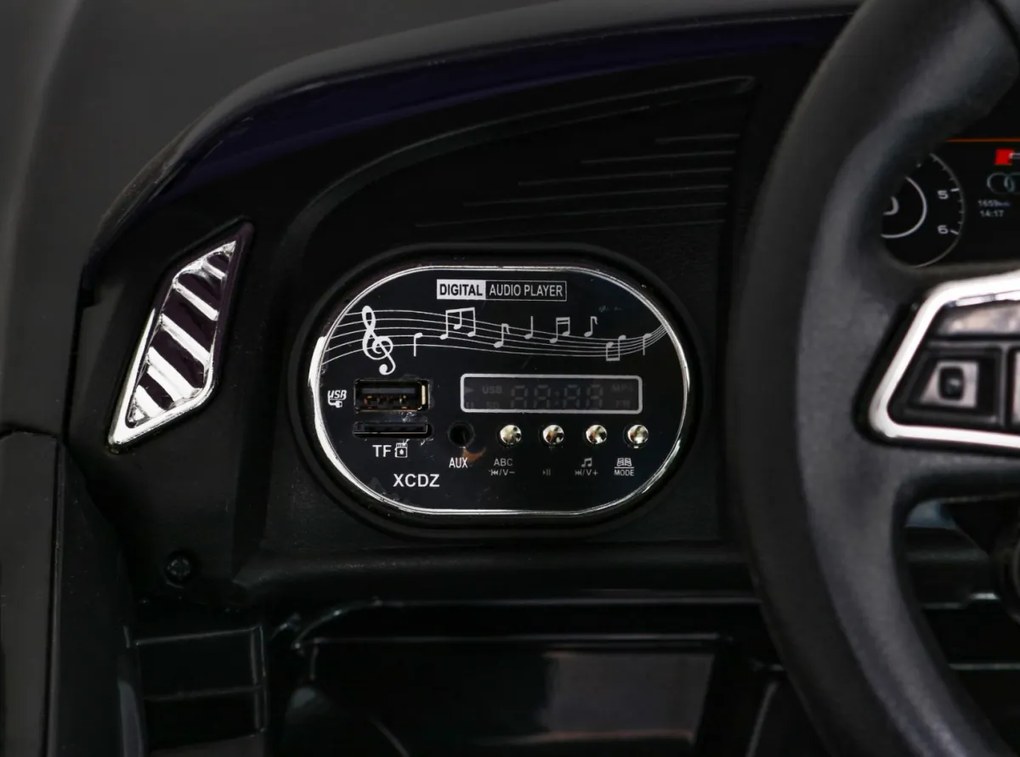 Ramiz Elektrické autíčko Audi R8 pro děti červené + dálkové ovládání + EVA + plynulý start + MP3 LED