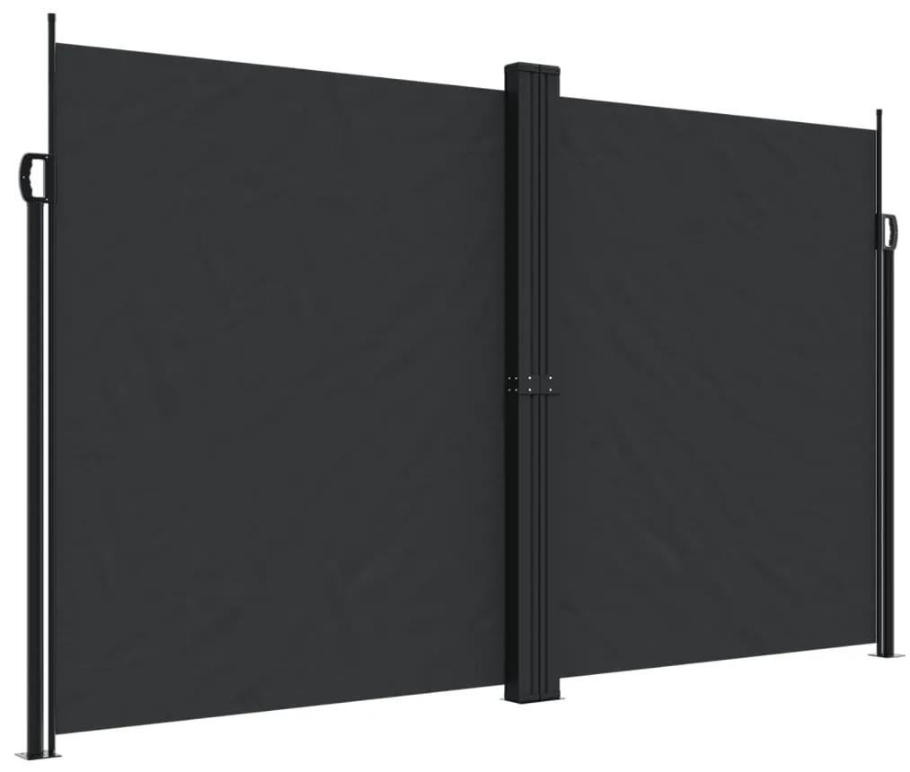 Zatahovací boční markýza černá 200 x 600 cm,  4004849