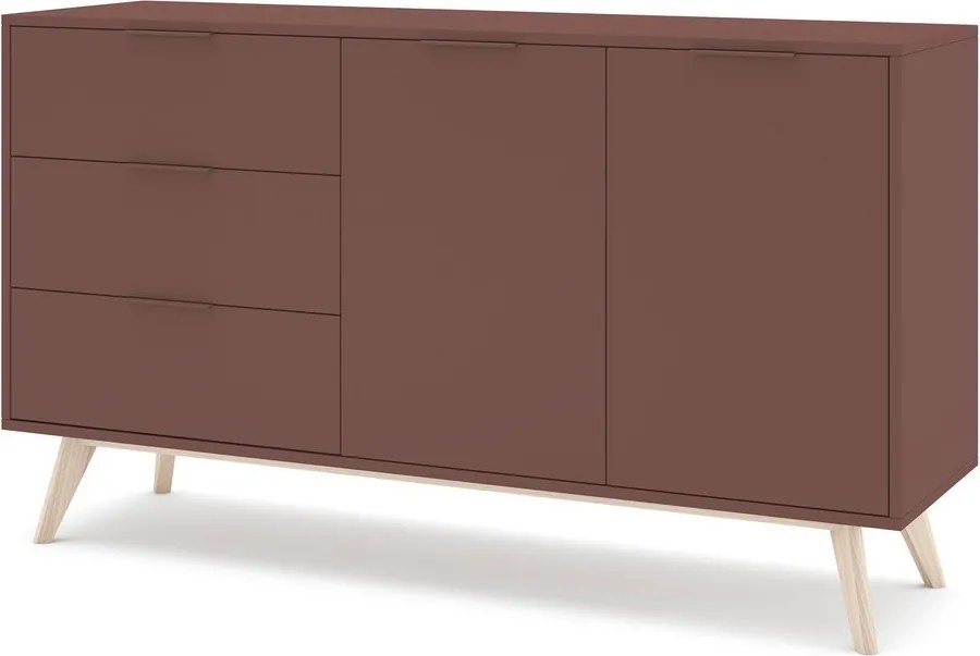 Matná komoda v terakotové barvě 140x81x40 cm Campus – Marckeric