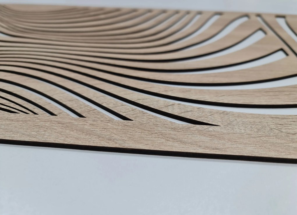 dřevo života Dřevěný dekorační panel VLNKY Zvolte rozměr (cm): 30x60, Zvolte barvu dekoru: Černá