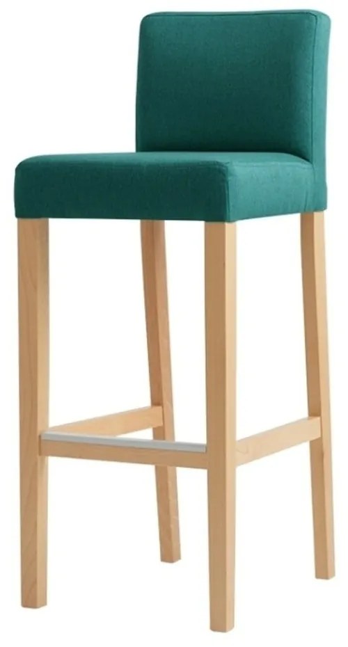 Tyrkysová barová židle s přírodními nohami Custom Form Wilton