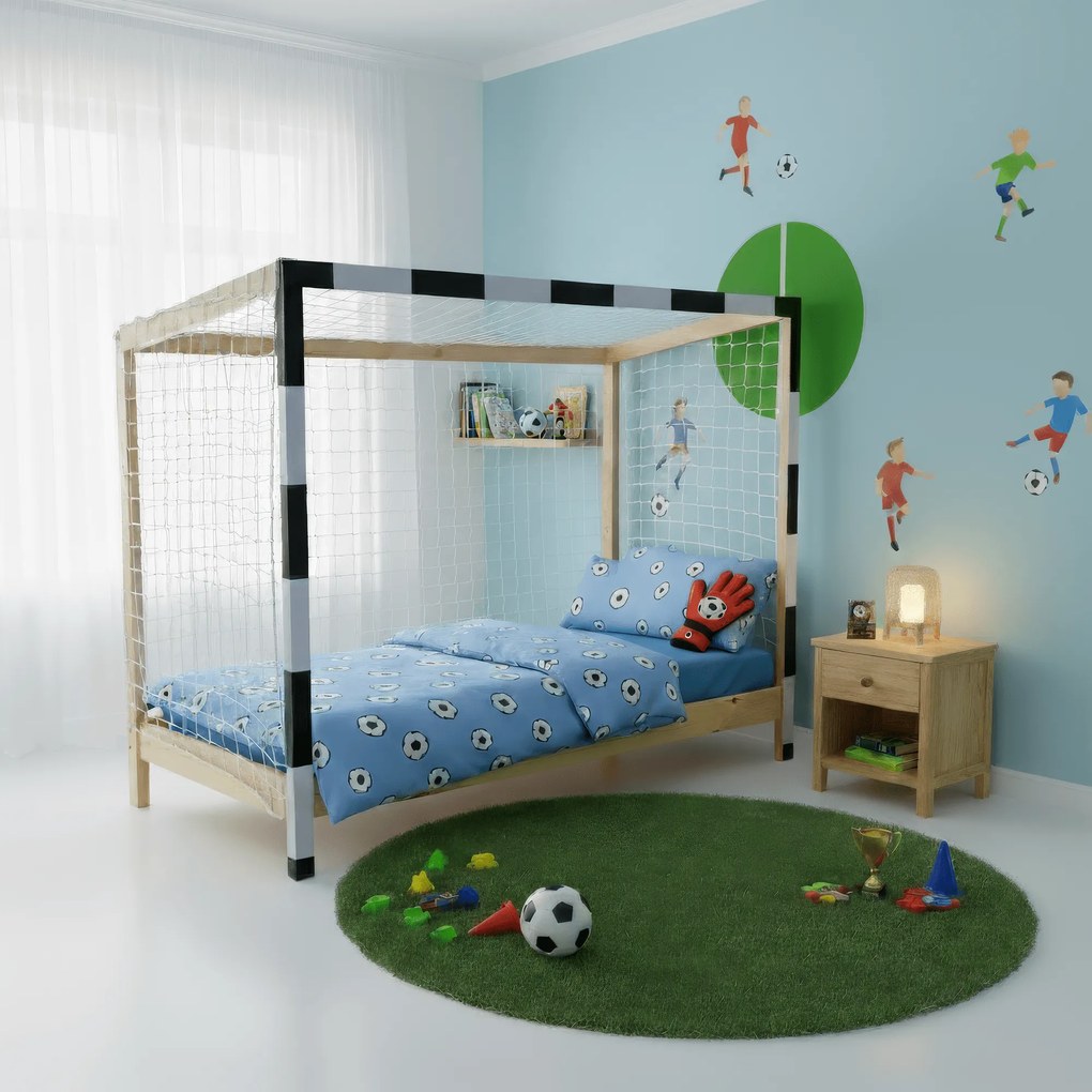 Montessori postel, přírodní/bílá/černá, 90x200, FUTAL