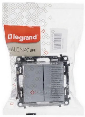 Legrand Valena LIFE vypínač č.5 lustrový hliník 752305