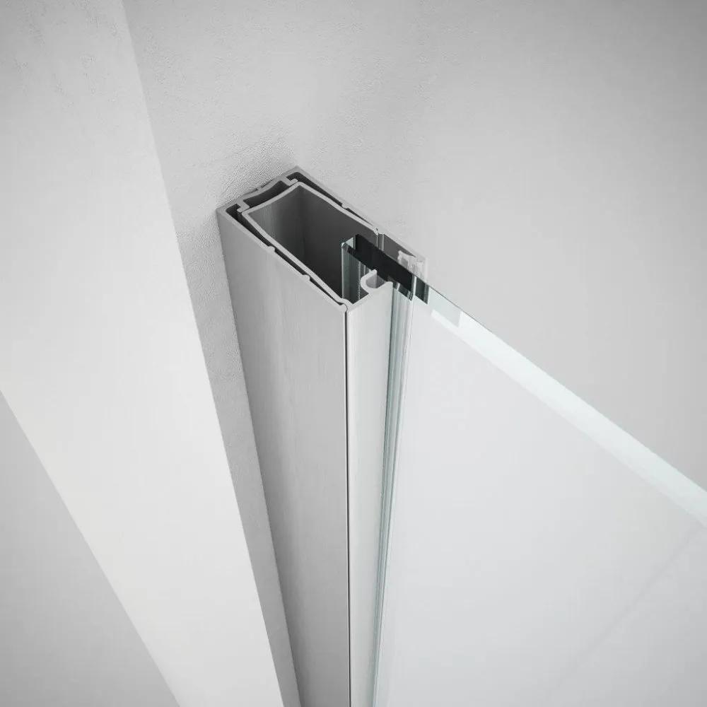 FORTE Sprchové dveře DECO N2B BARVA rámu - Bílá, Rozměr A - 110 cm, Výplň - Fasciato bezpečnostní sklo - 6 mm BDE455293S02