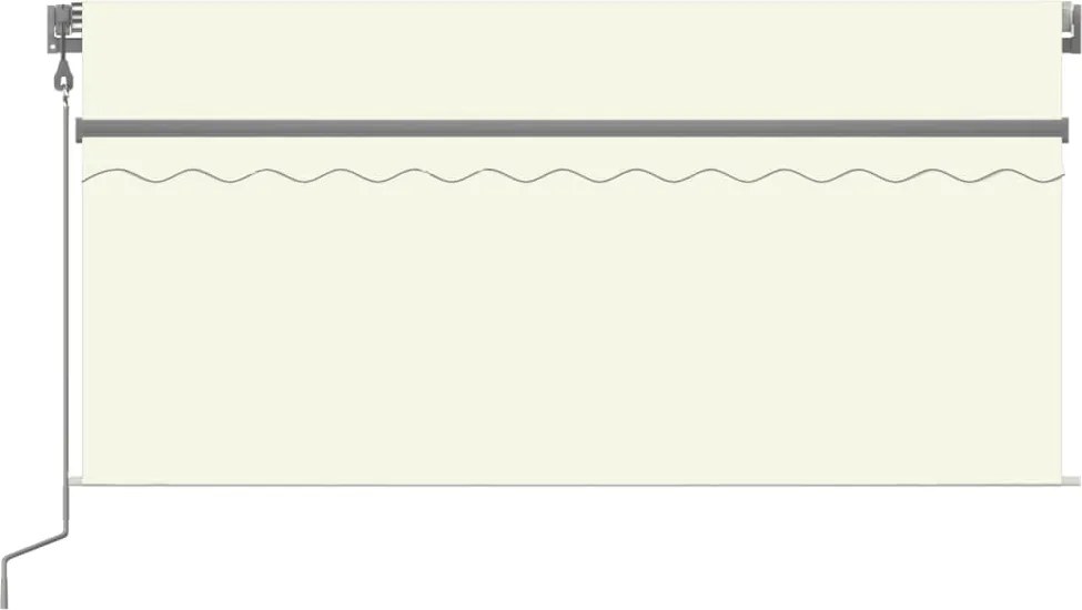 vidaXL Marketos Automatická markýza roleta LED a senzor větru 3,5x2,5 m krémová