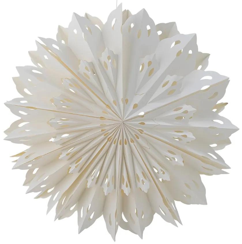 OnaDnes -20% Bílá papírová závěsná dekorace Bloomingville Pax 76 cm