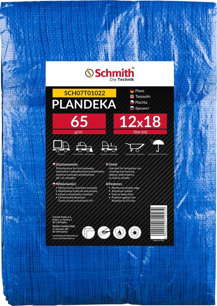 Plachta 65 g 12 x 18 m